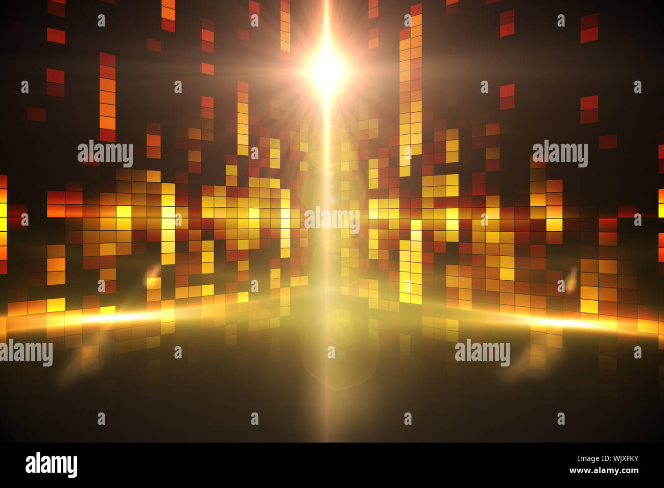 Digitally generated disco background in yellow Stock Photo - Alamy