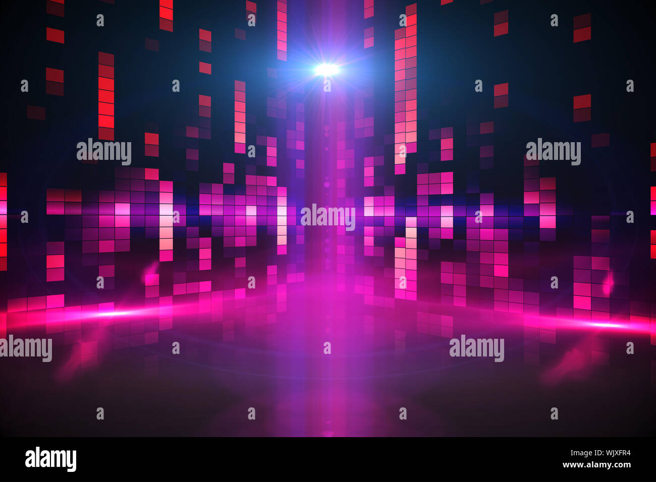 Digitally generated disco background in purple Stock Photo - Alamy