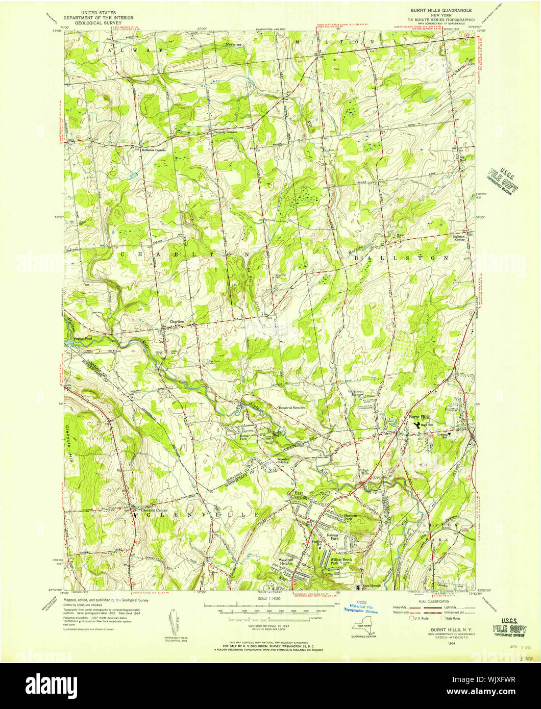 New York NY Burnt Hills 123060 1954 24000 Restoration Stock Photo - Alamy