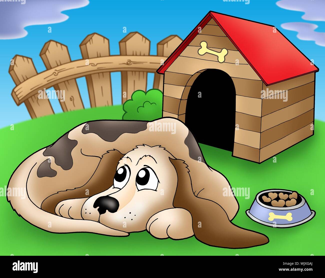 Cartoon illustration dog looking sad hi-res stock photography and ...