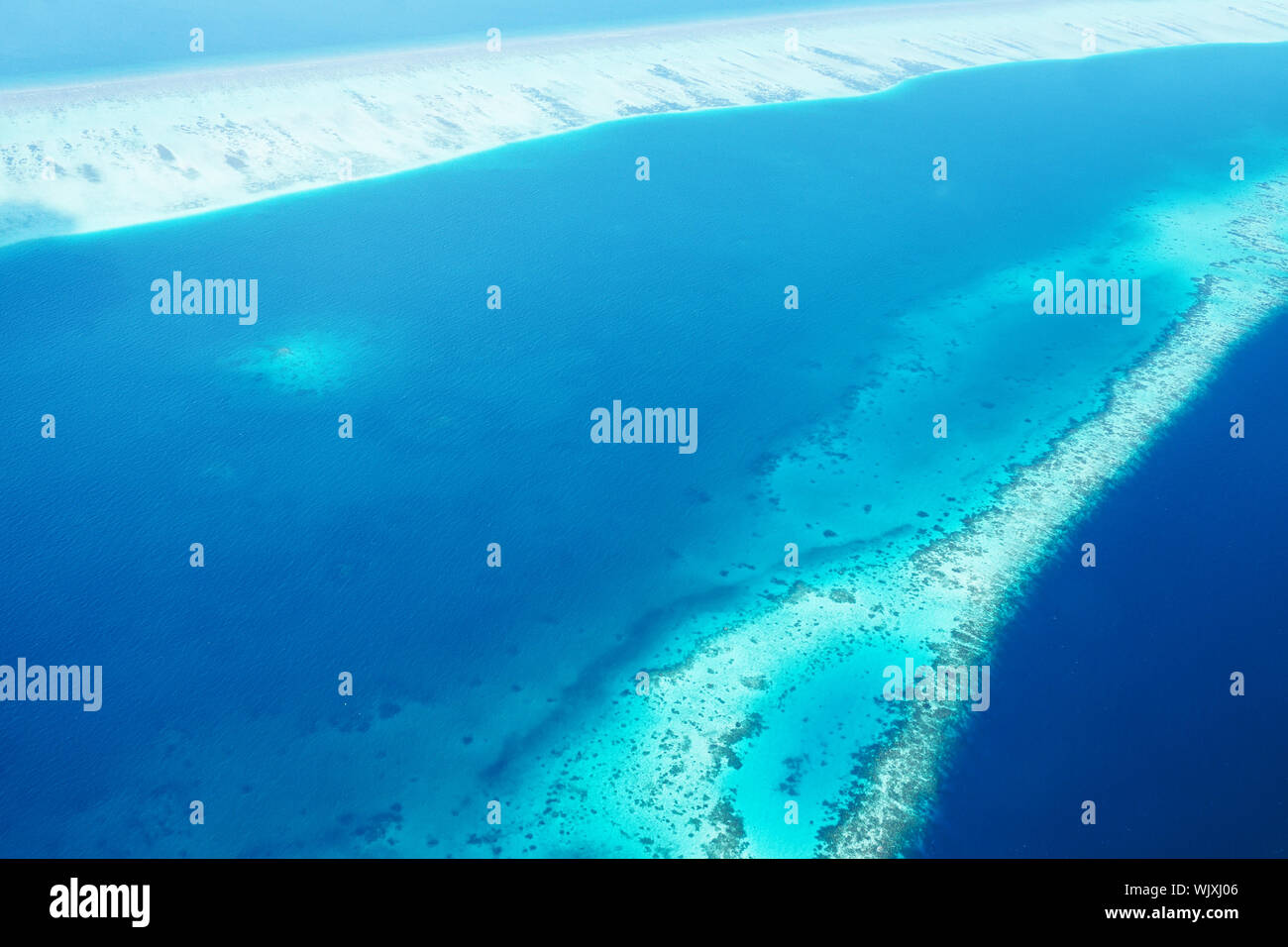 Group of atolls and islands in Maldives from aerial view Stock Photo ...