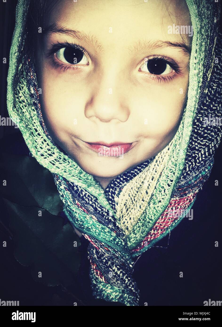Girl with scarf hi-res stock photography and images - Alamy