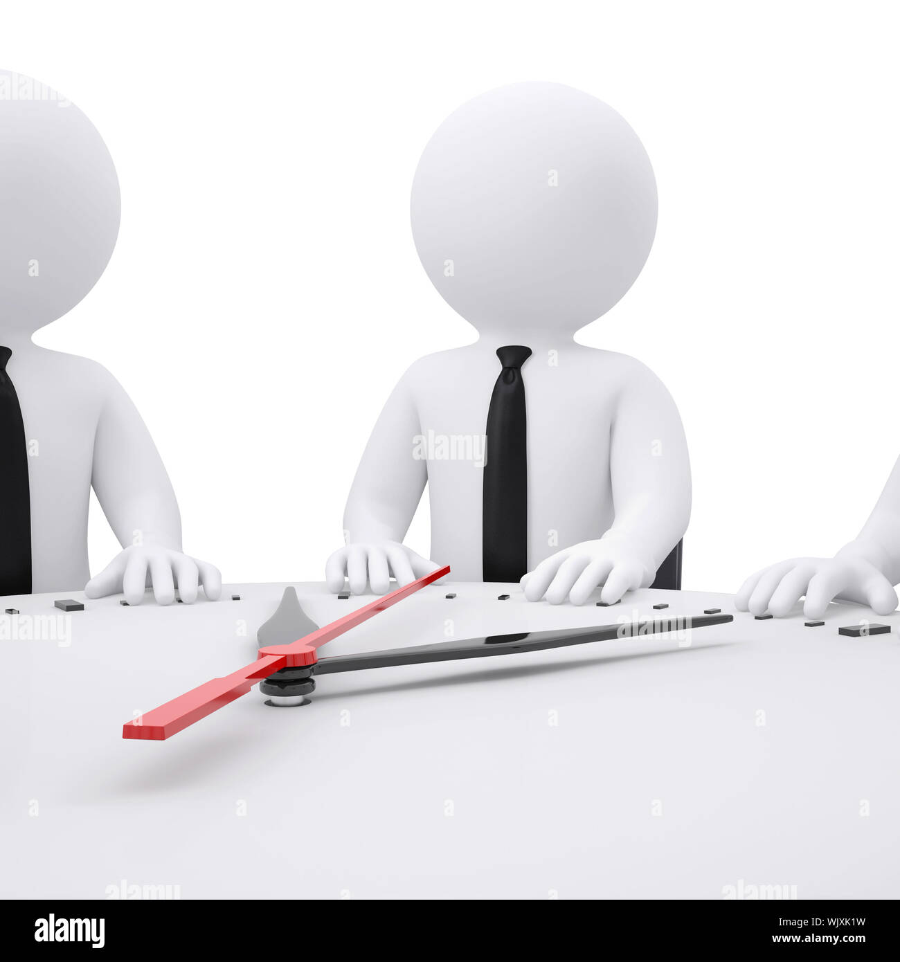 3d men sitting round table hi-res stock photography and images - Alamy