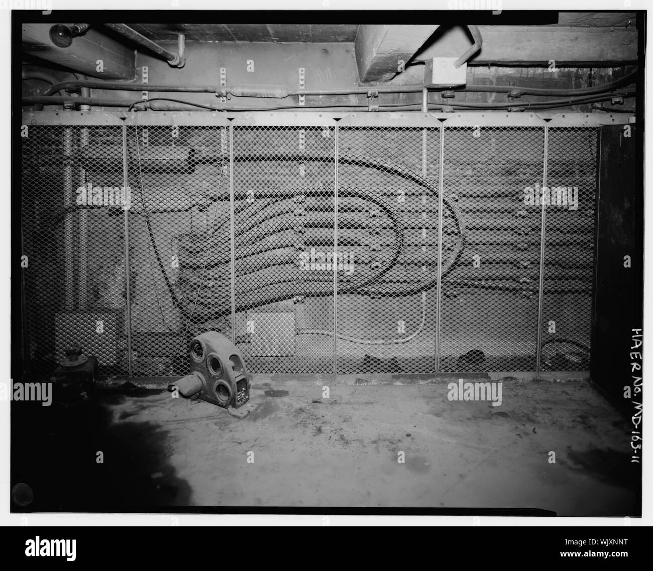 INTERIOR DETAIL, BASEMENT, SHOWING CONDUITS LEADING UNDERGROUND TO ...