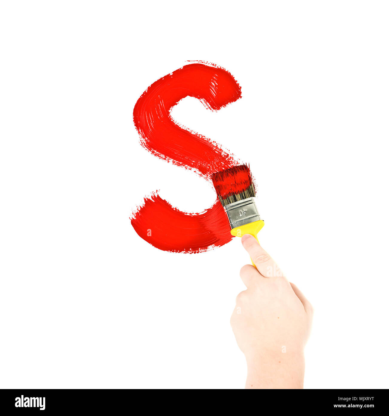 Painting brush on letter Cut Out Stock Images & Pictures - Alamy