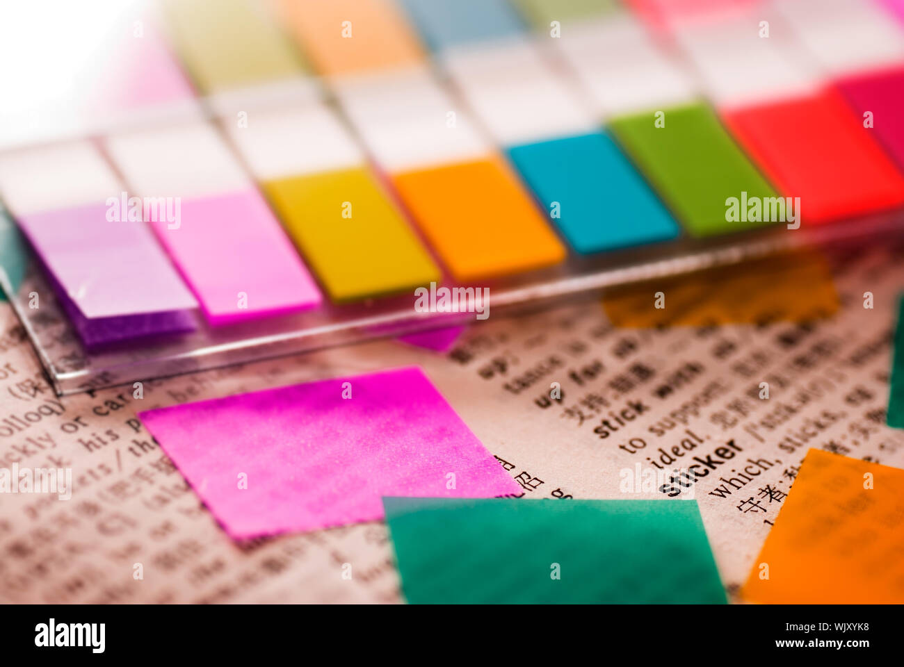 The tags and stickers are useful tools to remind something Stock Photo ...