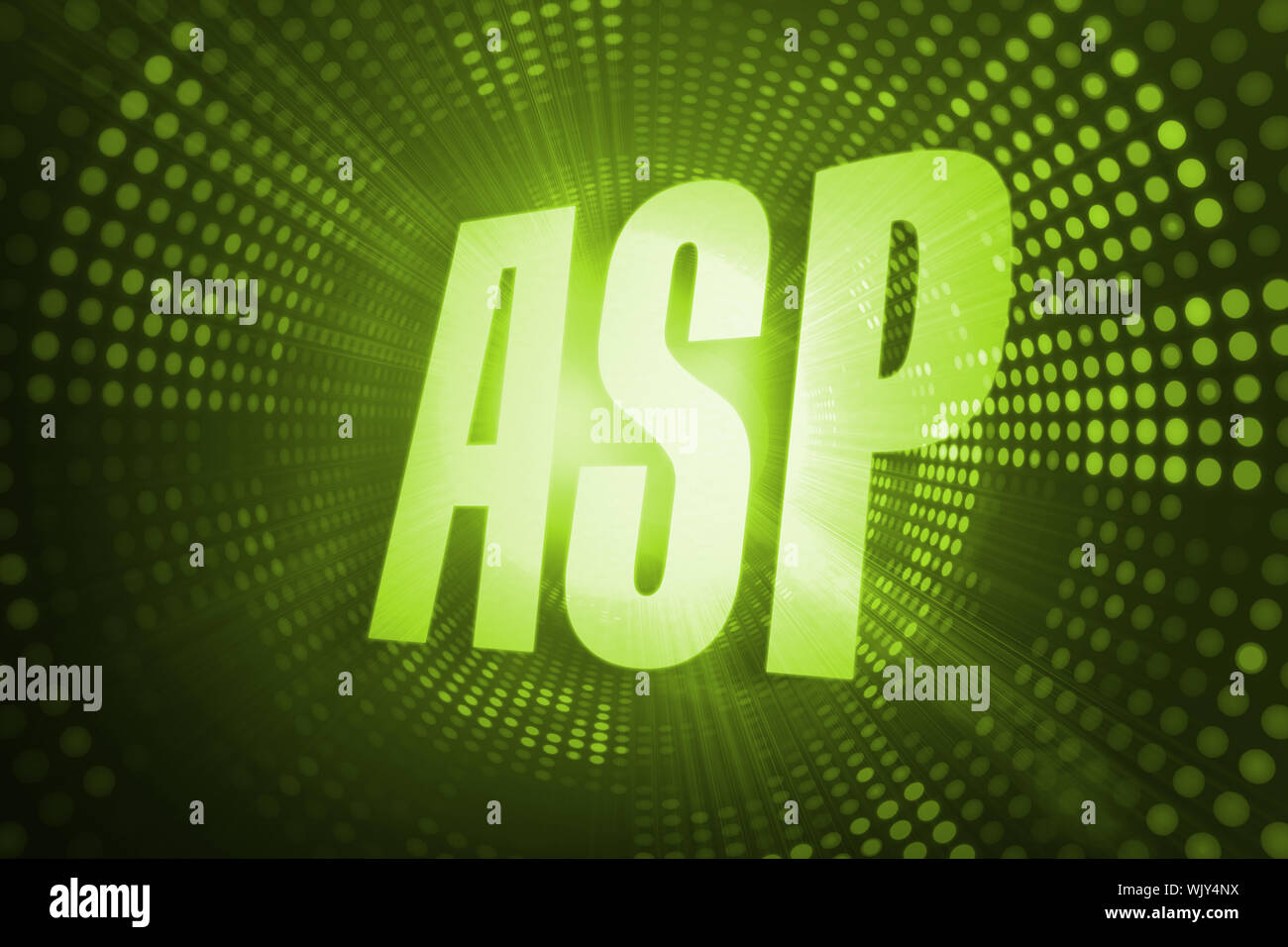 The word asp against green pixel spiral Stock Photo - Alamy