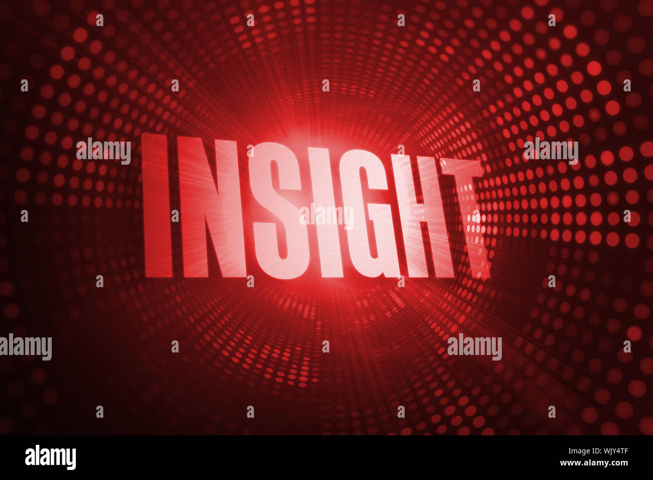 The word insight against red pixel spiral Stock Photo - Alamy