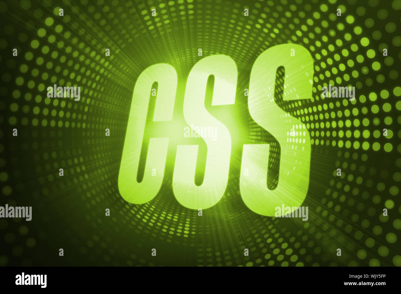 The word css against green pixel spiral Stock Photo - Alamy