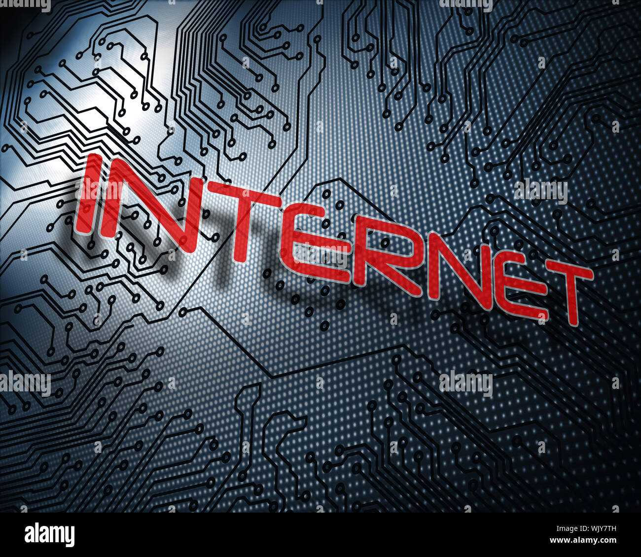 The word internet against illustration of circuit board Stock Photo - Alamy