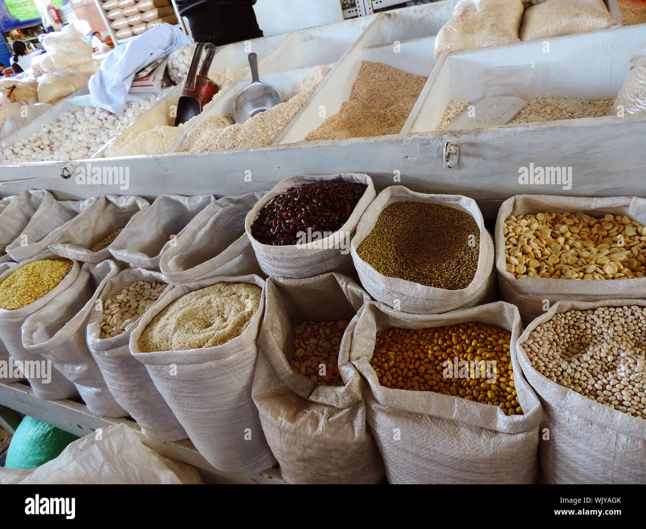 Food in sacks hi-res stock photography and images - Alamy
