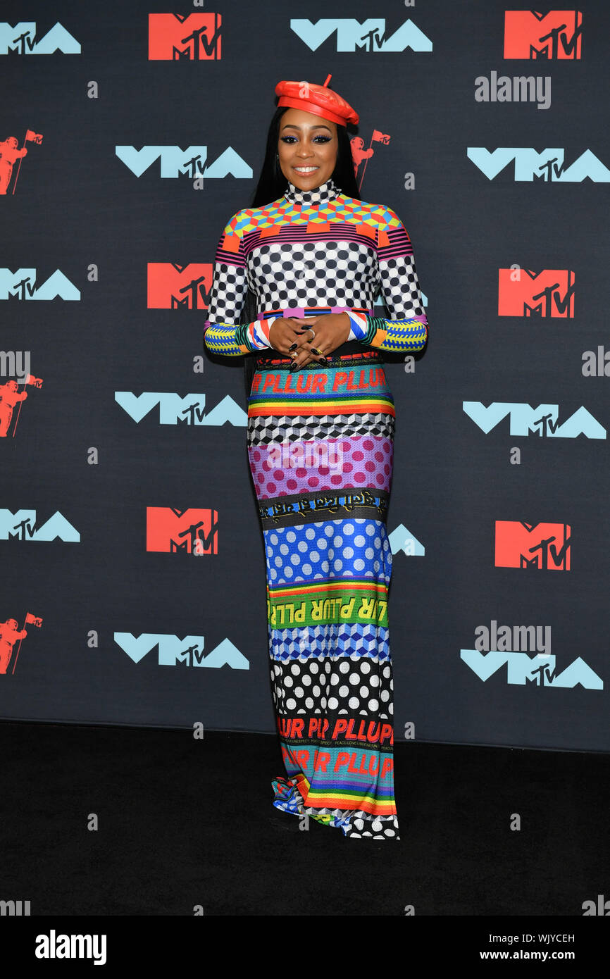 Monica attends the 2019 MTV Video Music Awards at Prudential Center on ...