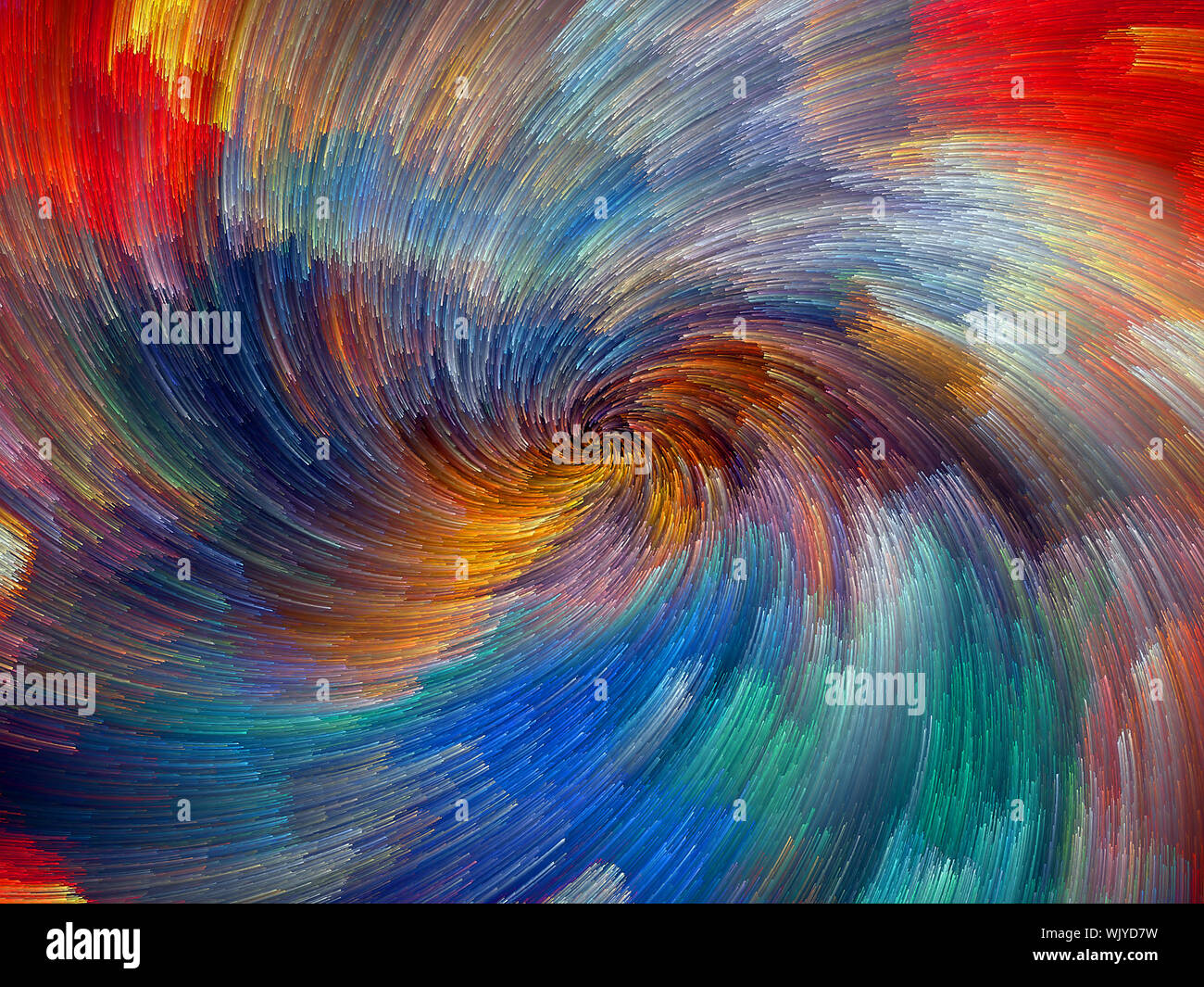 Interplay of vibrant strands of color on the subject of creativity and ...