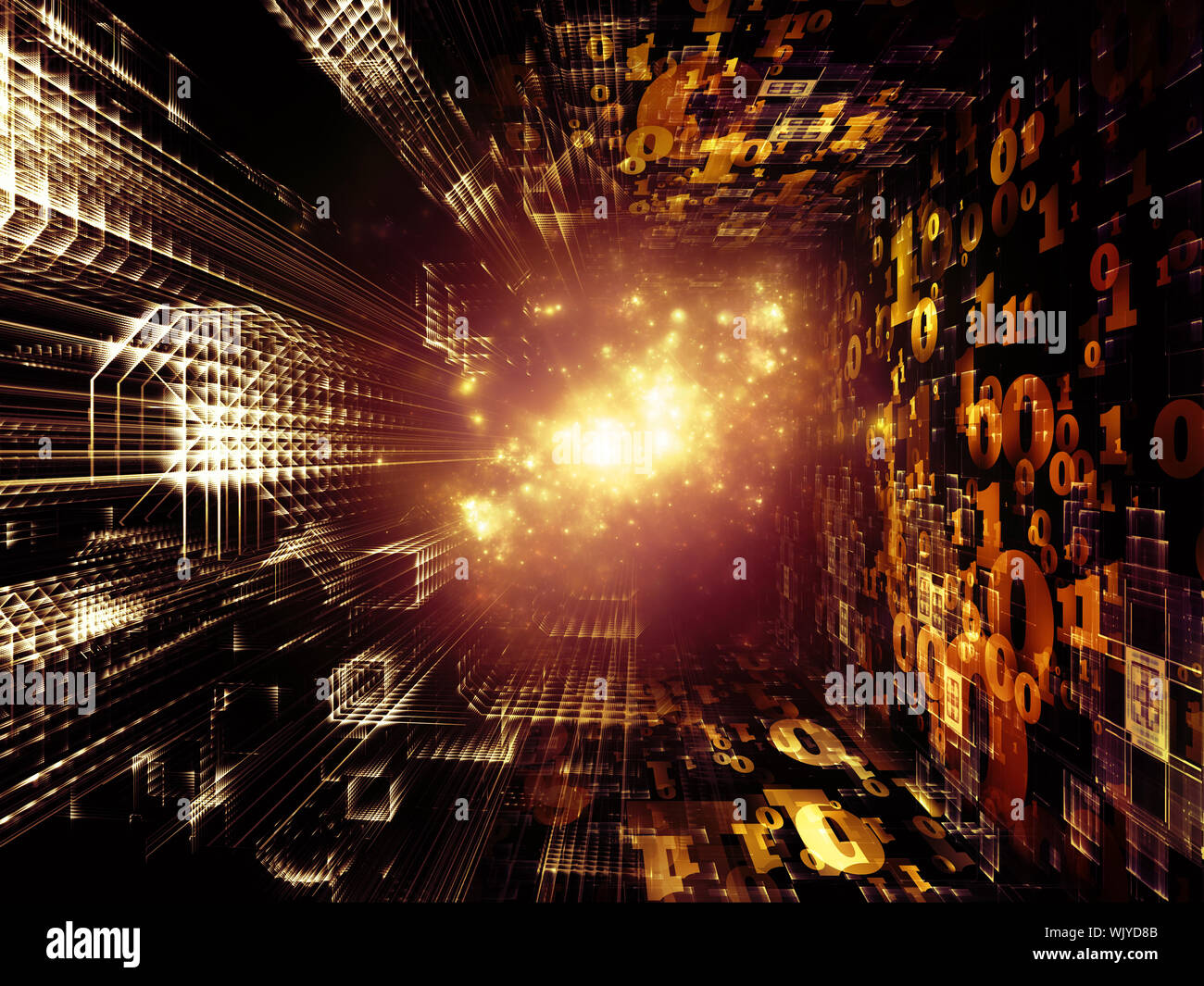 Fractal Realms series. Abstract design made of fractal elements, grids ...
