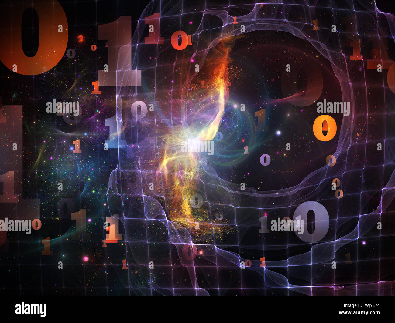 Number in Space series. Composition of numbers, fractal textures and ...
