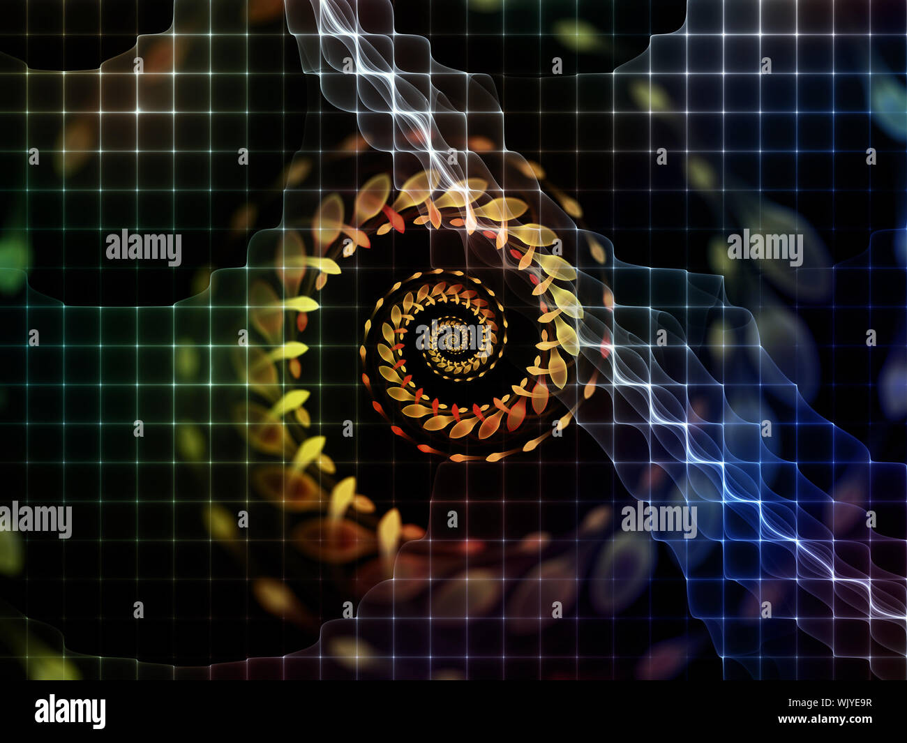 Geometry of Space series. Composition of conceptual grids, curves and ...