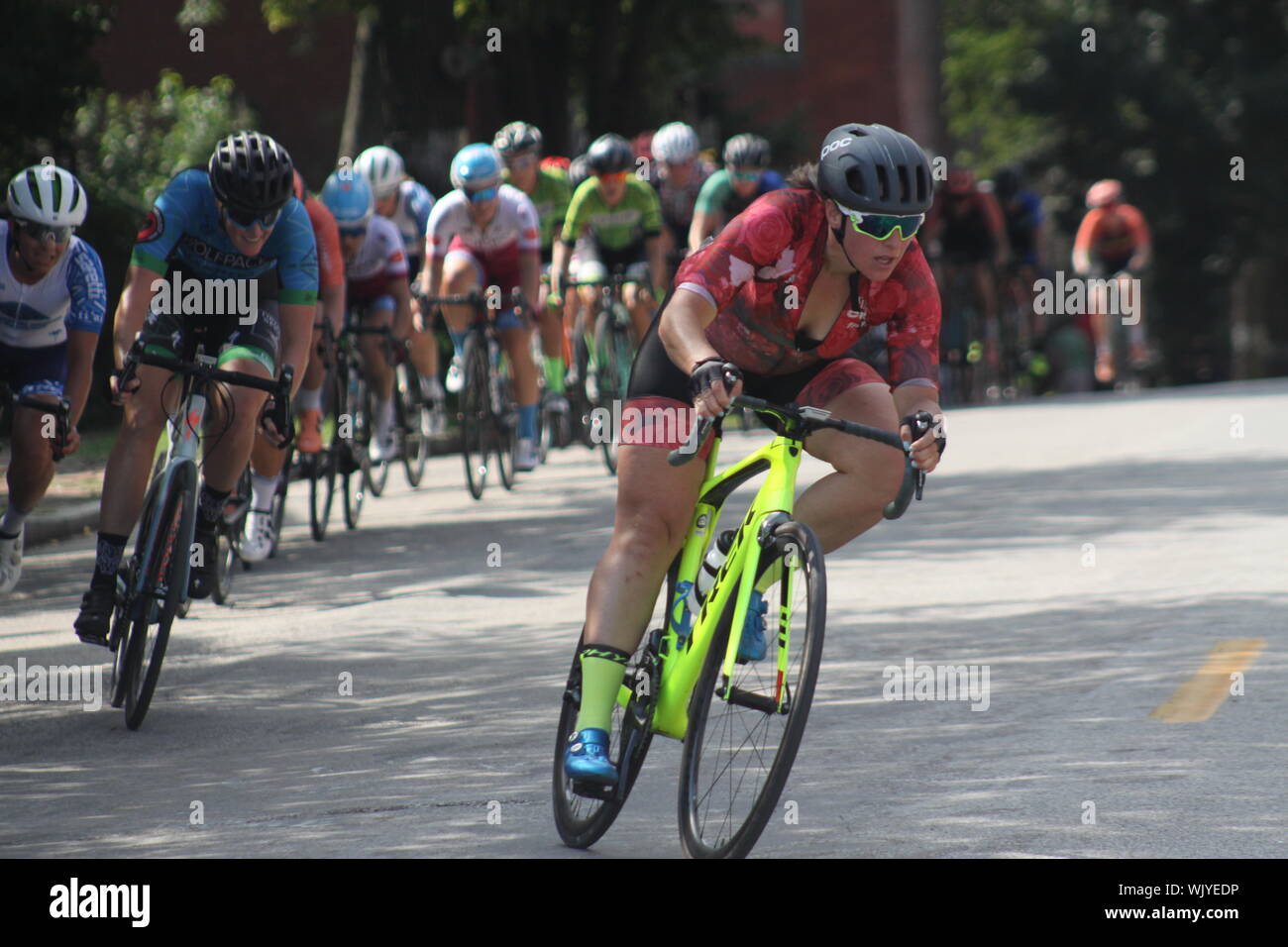 Over the rise and into the turn Stock Photo - Alamy