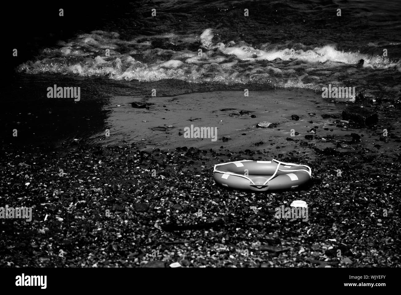 Safety at the beach Black and White Stock Photos & Images - Alamy