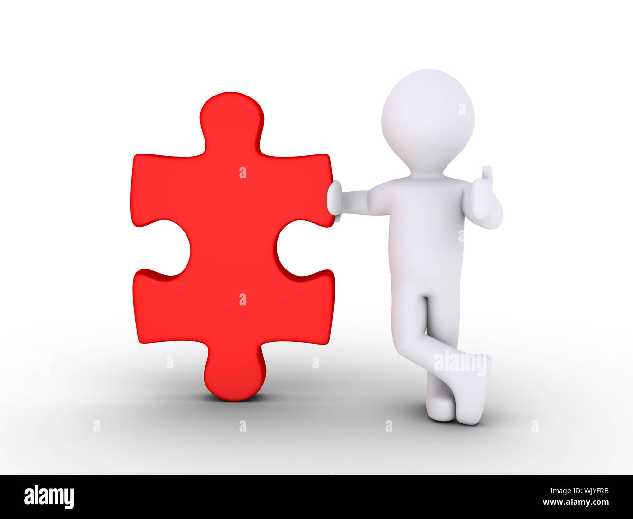 3d red puzzle piece on white puzzle hi-res stock photography and images ...
