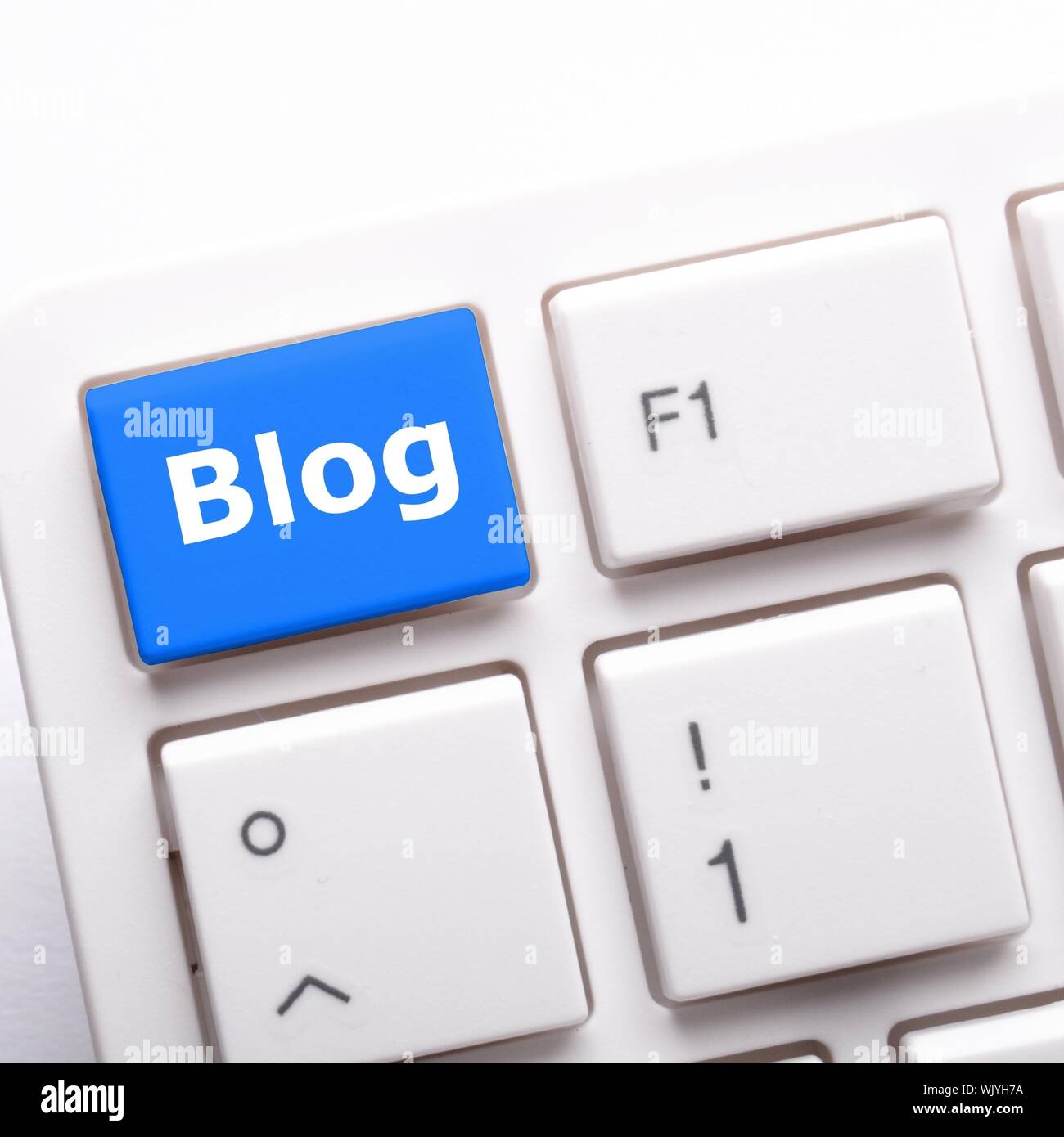 blog key on keyboard showing internet communication concept Stock Photo ...