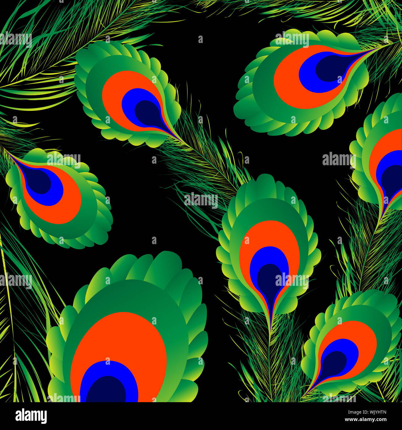 Abstract Peacock Feather