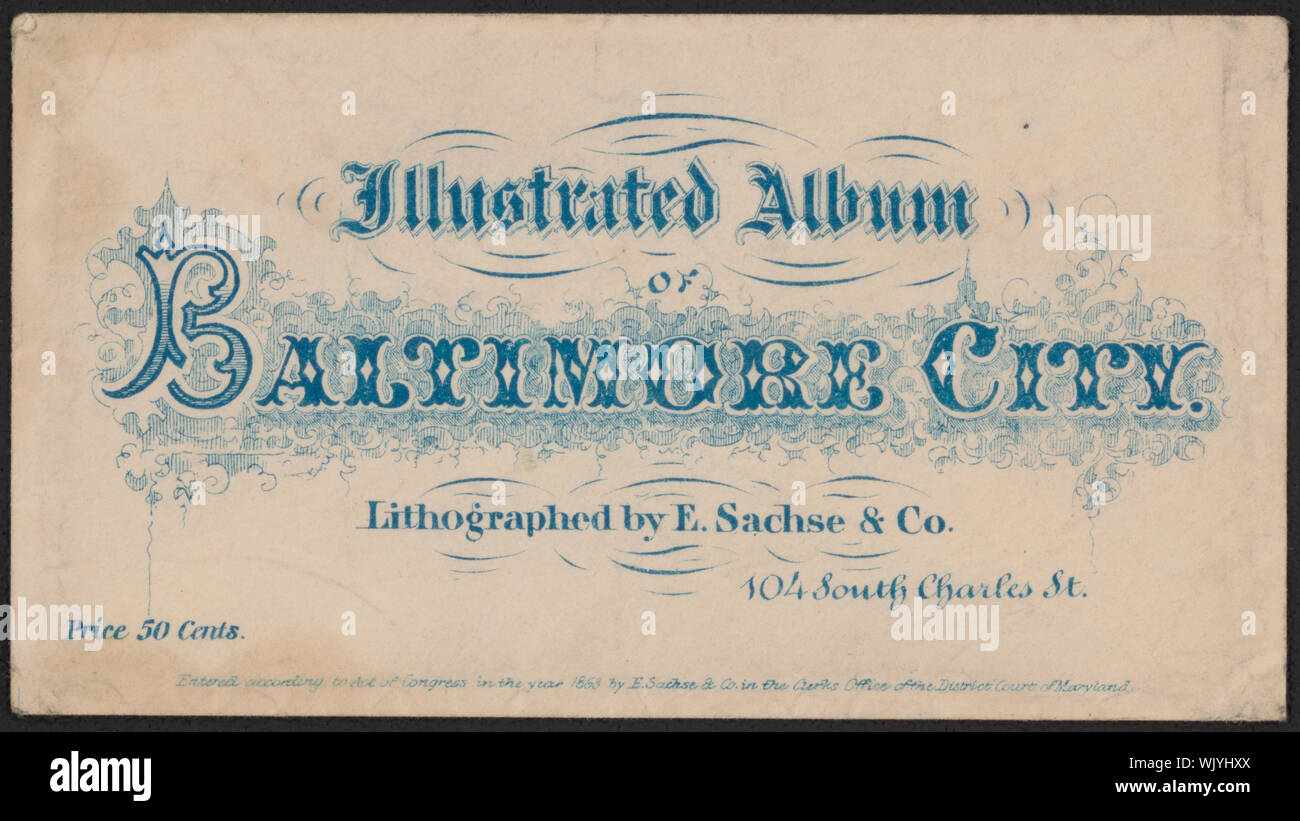 Illustrated album of Baltimore City Stock Photo - Alamy