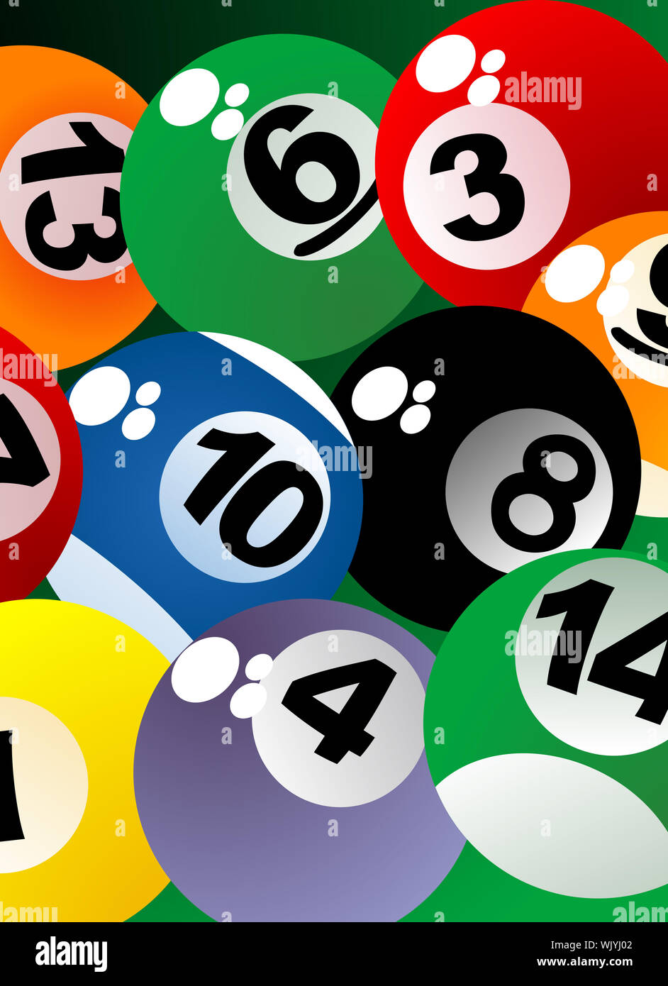 Billiard balls colorful background, abstract art Stock Photo - Alamy