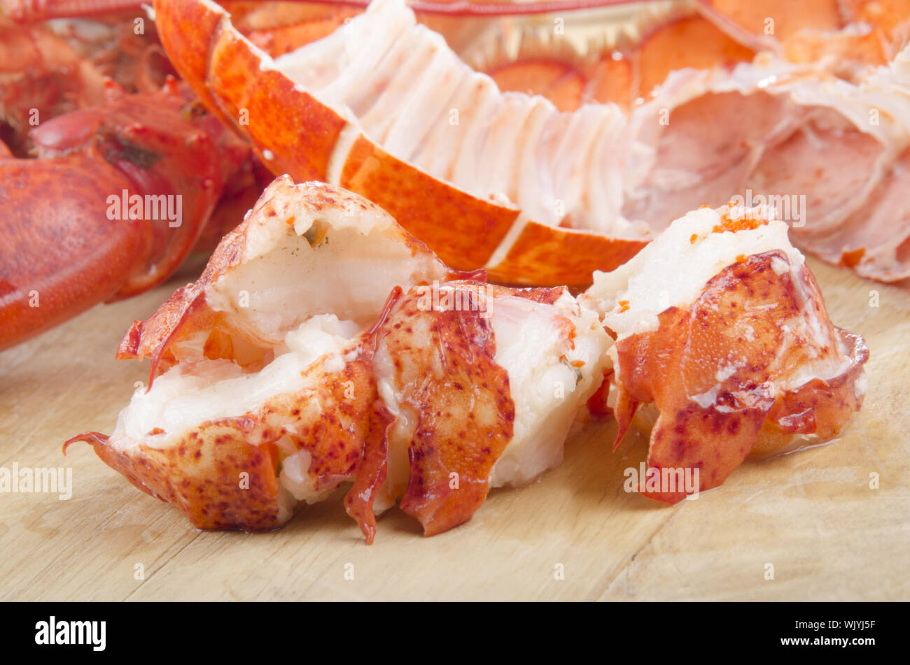 Lobster meat on board hi-res stock photography and images - Alamy