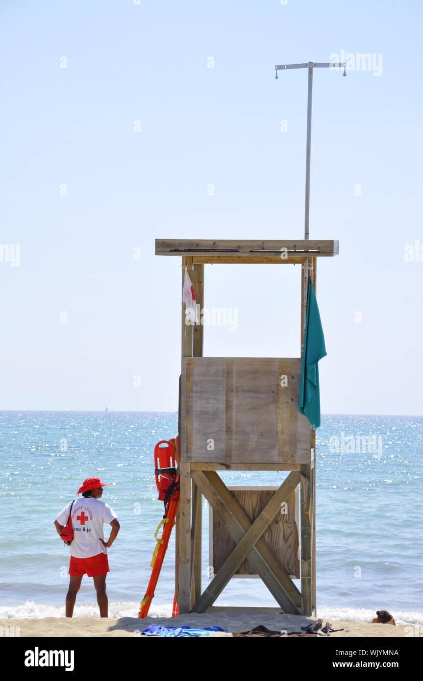 Lifeguard rear view hi-res stock photography and images - Alamy