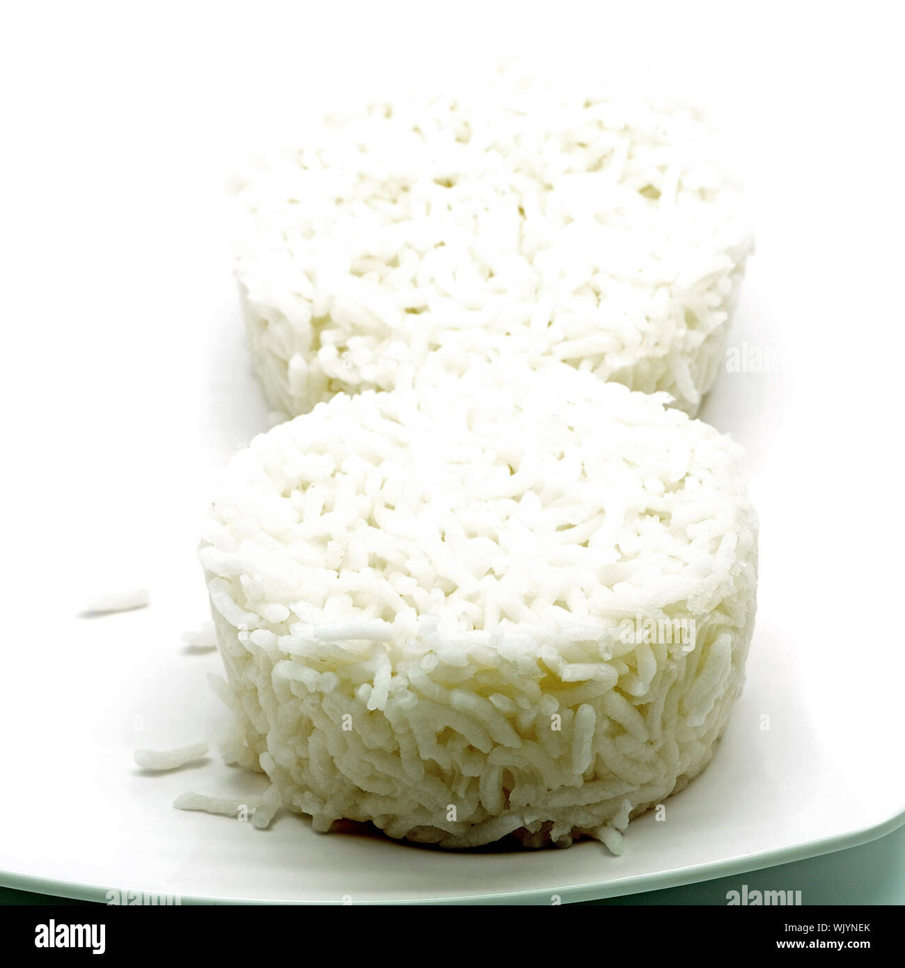 Thai steamed rice on dish Stock Photo - Alamy