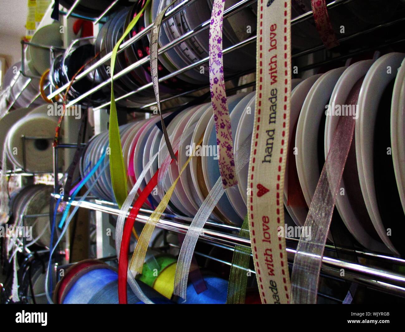 Ribbons on spools hi-res stock photography and images - Alamy