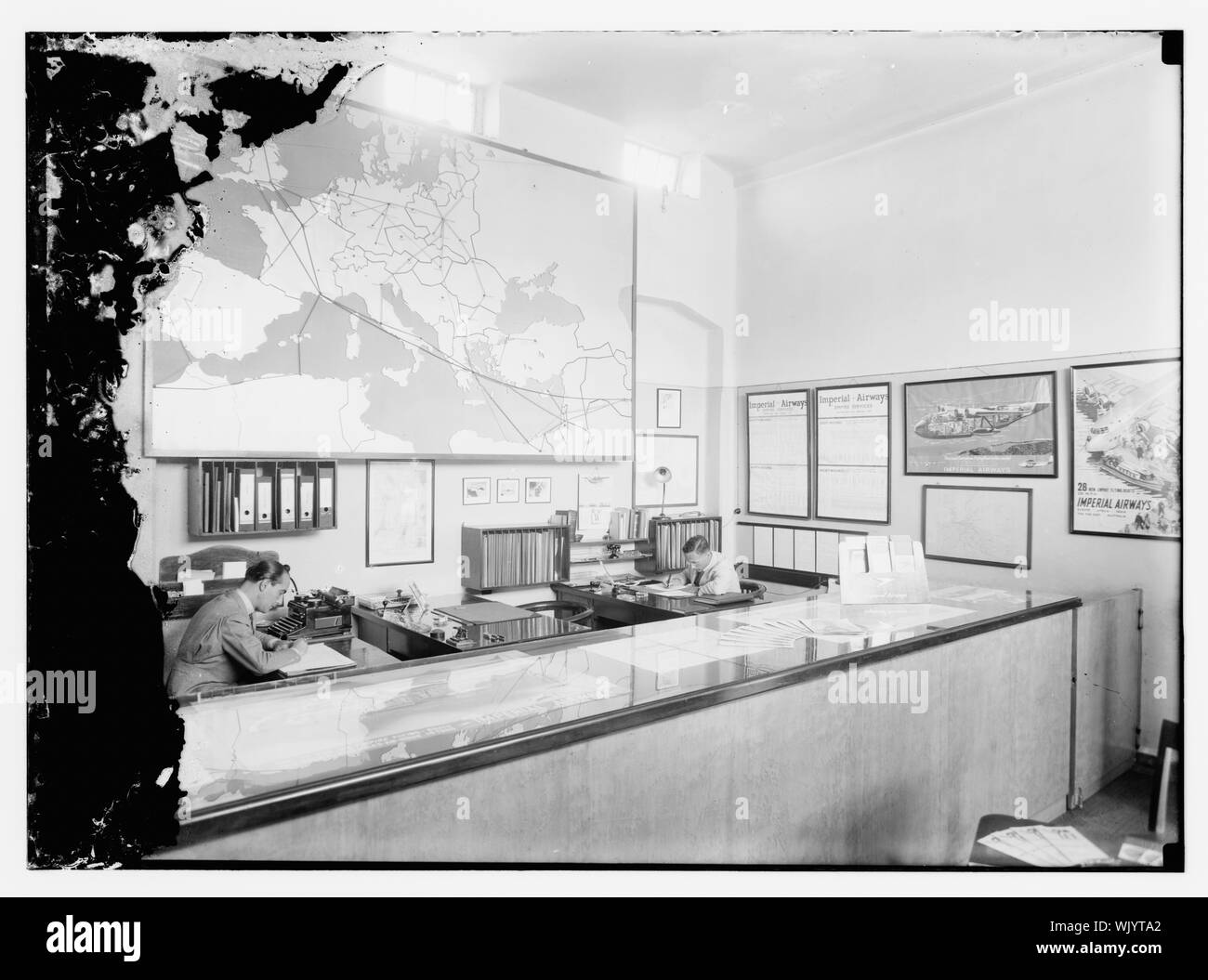 Imperial Airways office & plane Stock Photo - Alamy