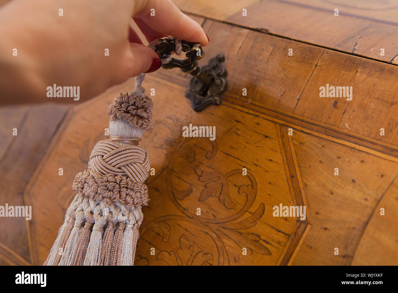 Chest hand hi-res stock photography and images - Alamy