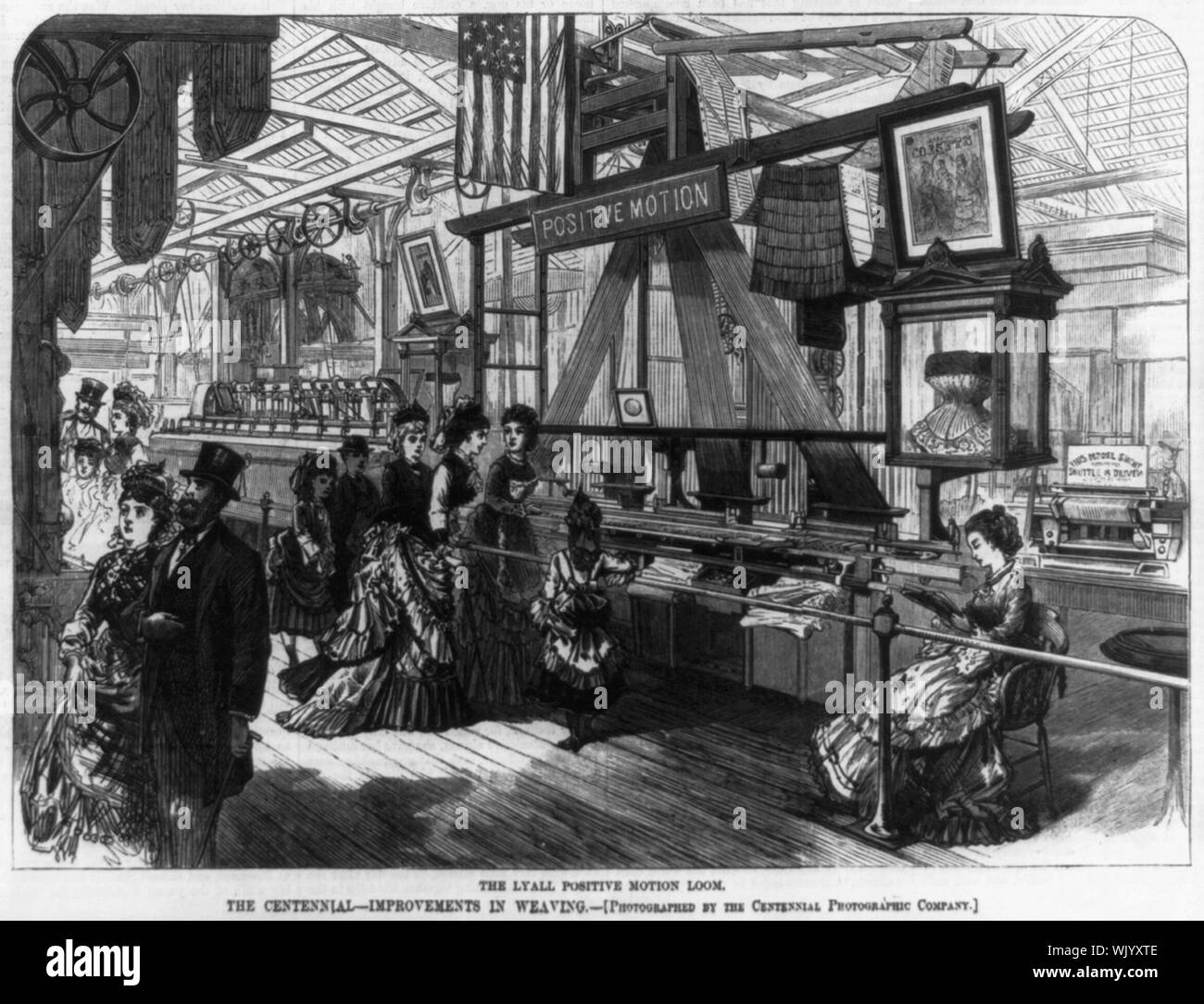 Improvements in Weaving - The Lyall Positive Motion Loom Stock Photo ...