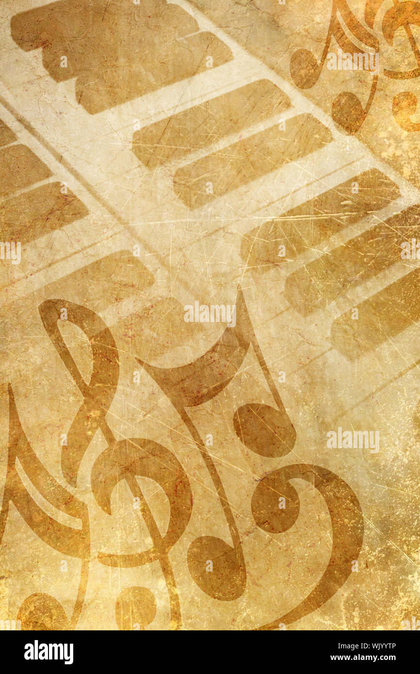 Illustration of retro musical background Stock Photo - Alamy