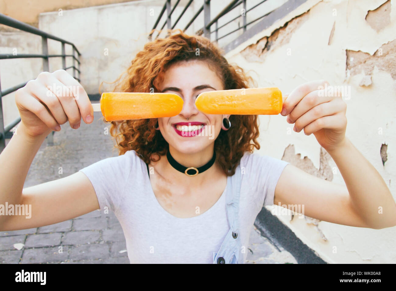 Person popsicle smiling sweet hi-res stock photography and images - Alamy