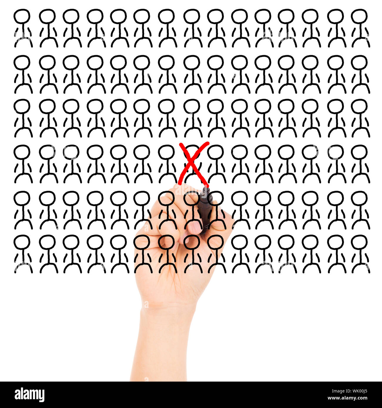 reject a wrong person from a group Stock Photo - Alamy