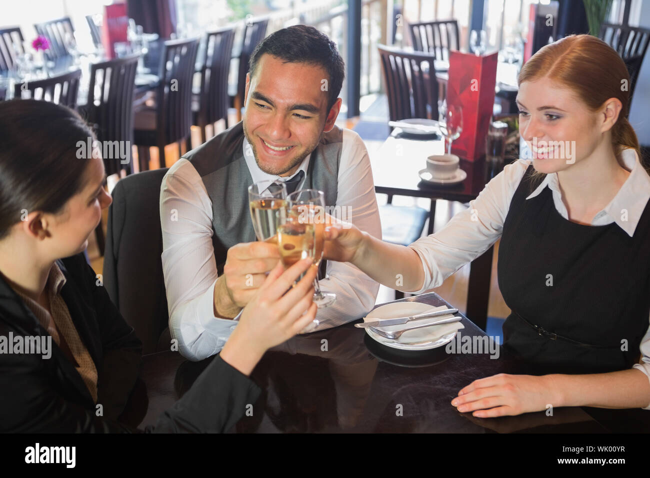 Business team toasting with champagne Stock Photo - Alamy