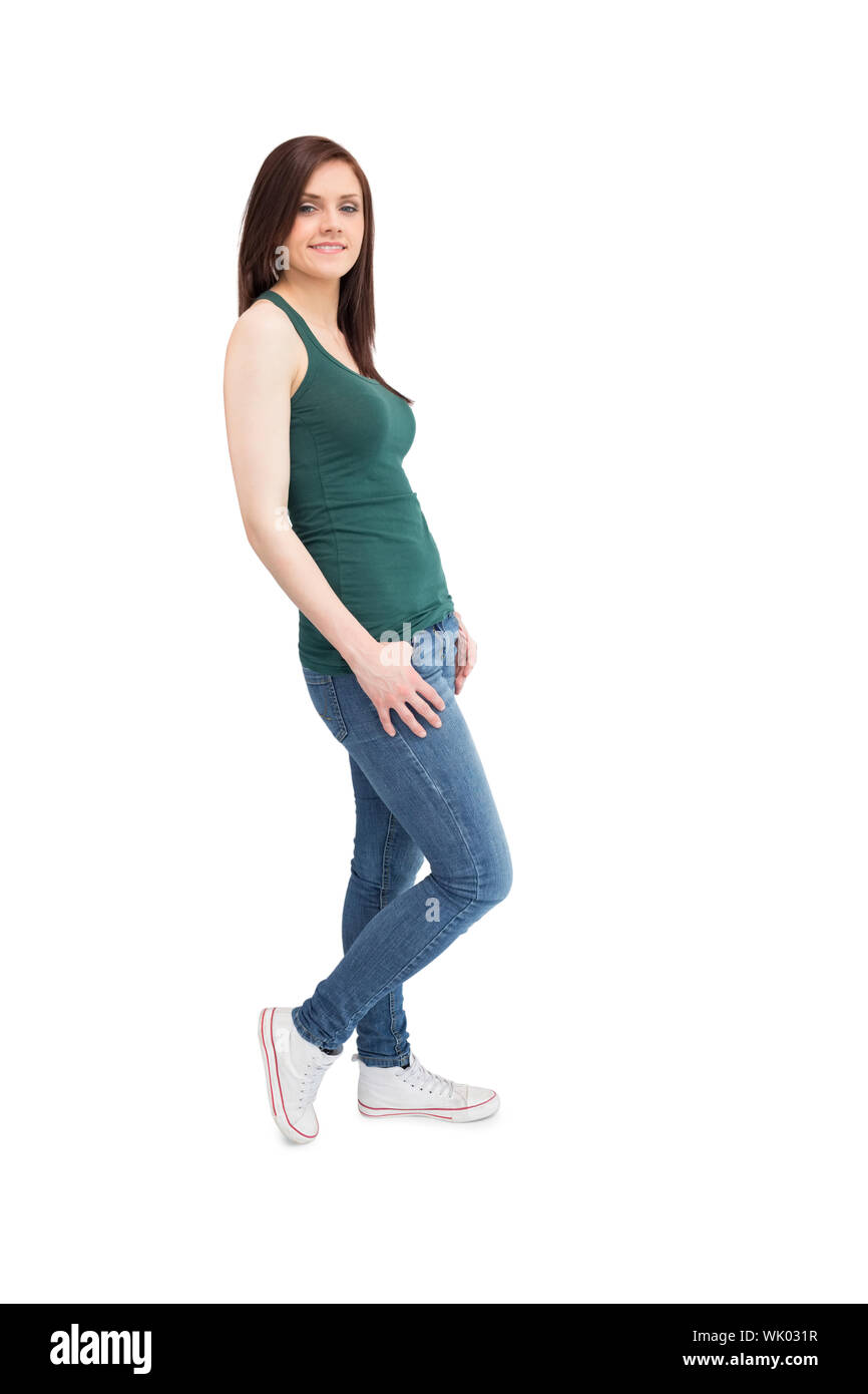 Relaxed casual woman posing Stock Photo - Alamy