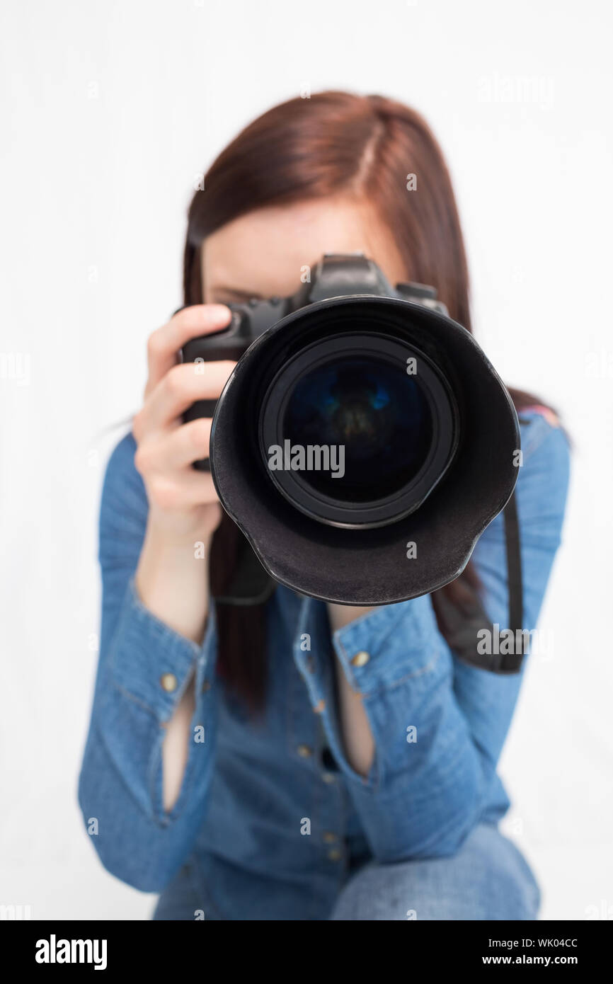 Photographer photographing female fashion hi-res stock photography and ...