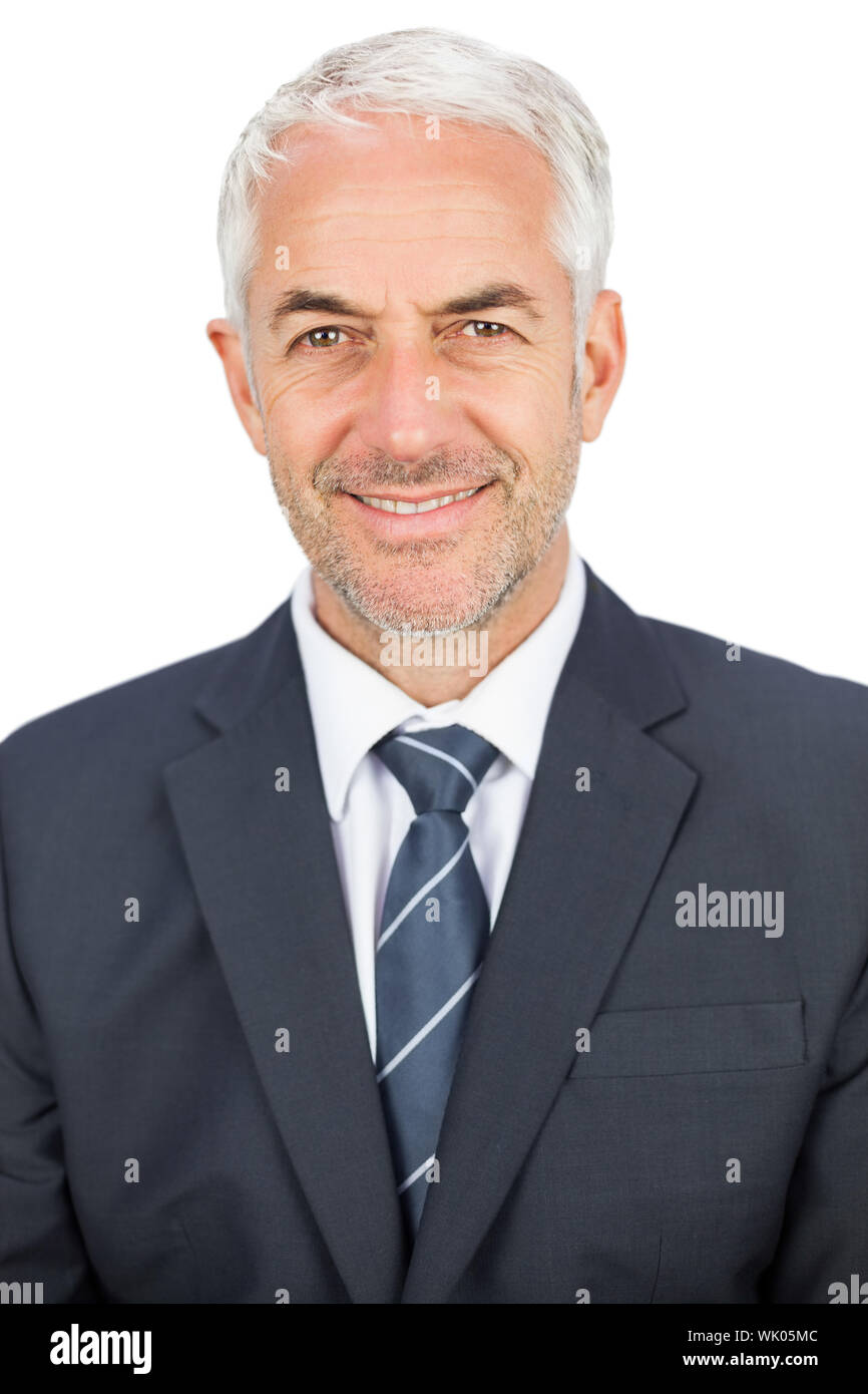 Happy businessman looking Stock Photo - Alamy