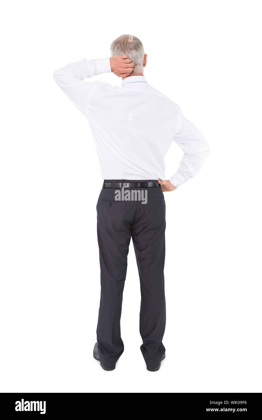 Man scratching head back hi-res stock photography and images - Alamy