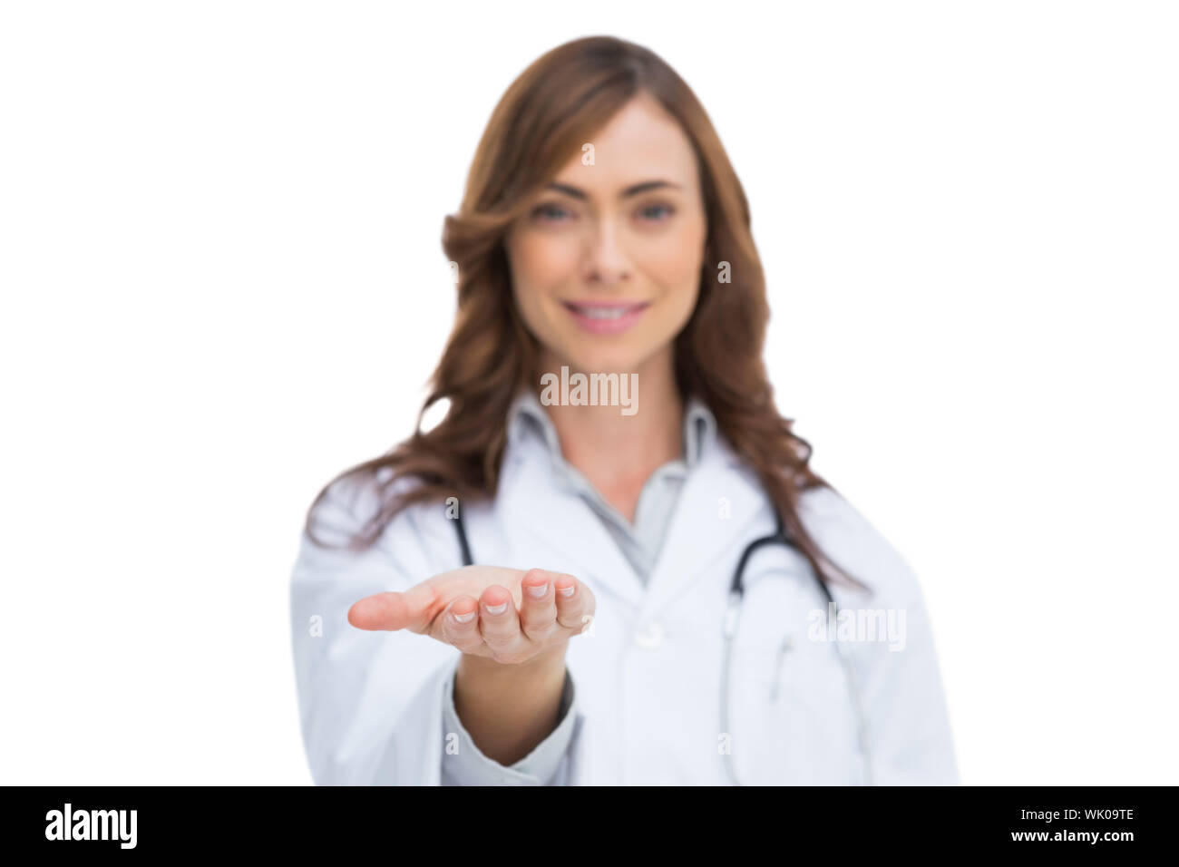 Doctor showing stethoscope in hand hi-res stock photography and images ...