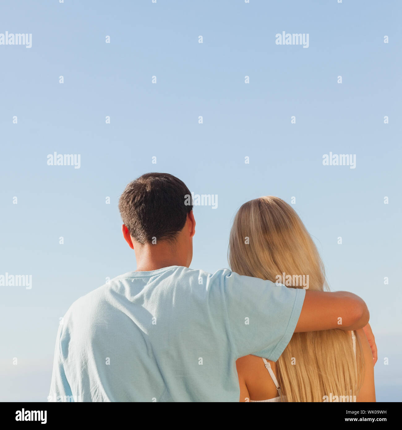 Rear view caucasian pretty hi-res stock photography and images - Alamy