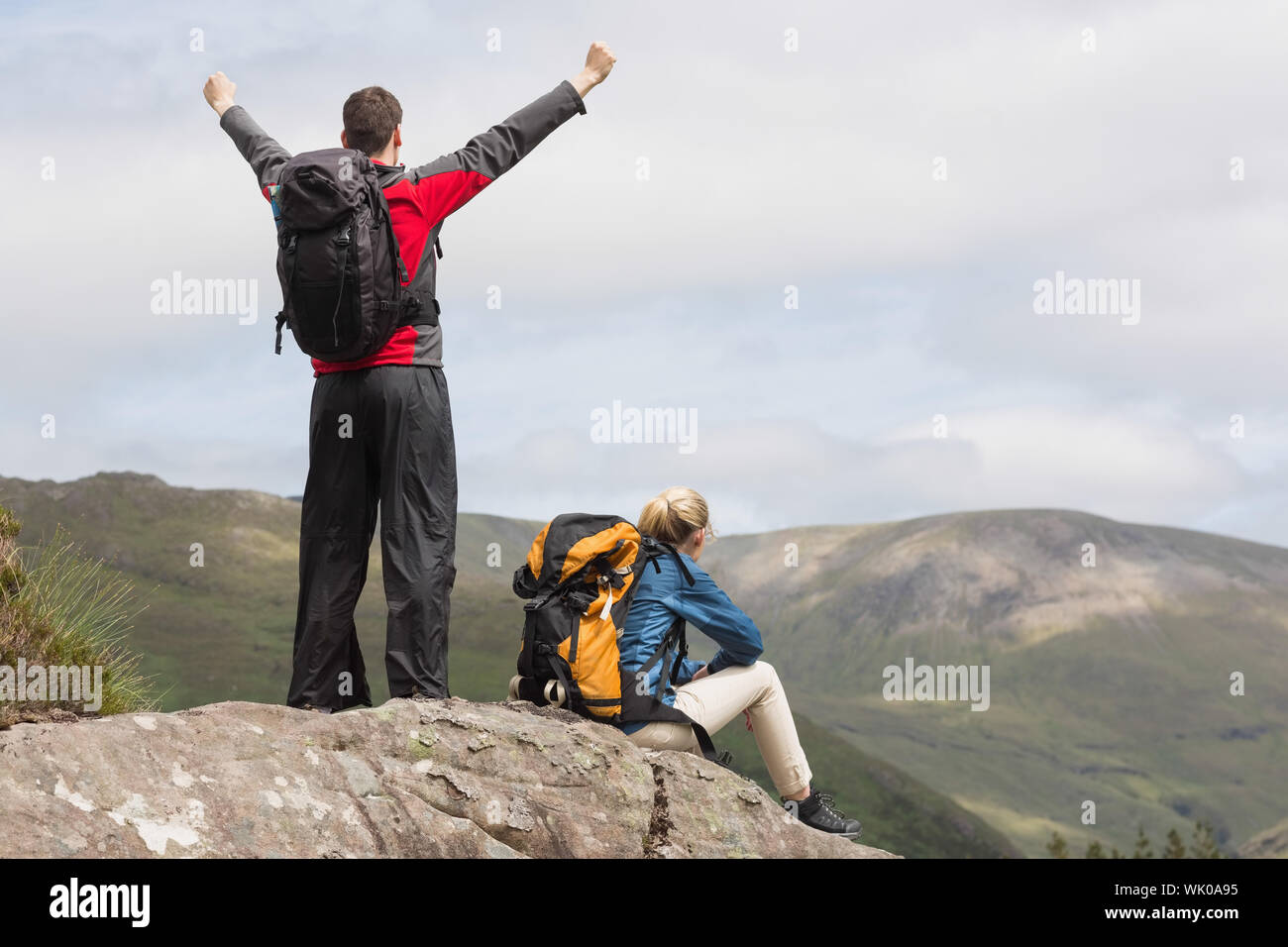 Woman reaching top hi-res stock photography and images - Alamy