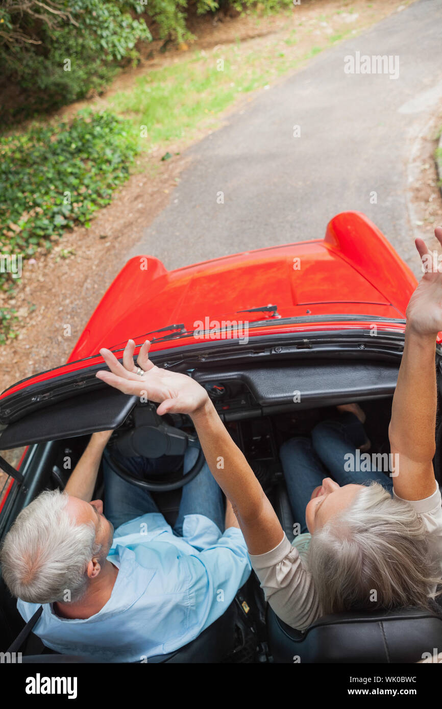 Red convertible overhead hi-res stock photography and images - Alamy