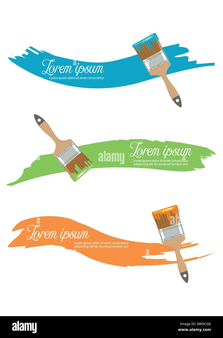 Poster advertising paint Stock Vector Images - Alamy