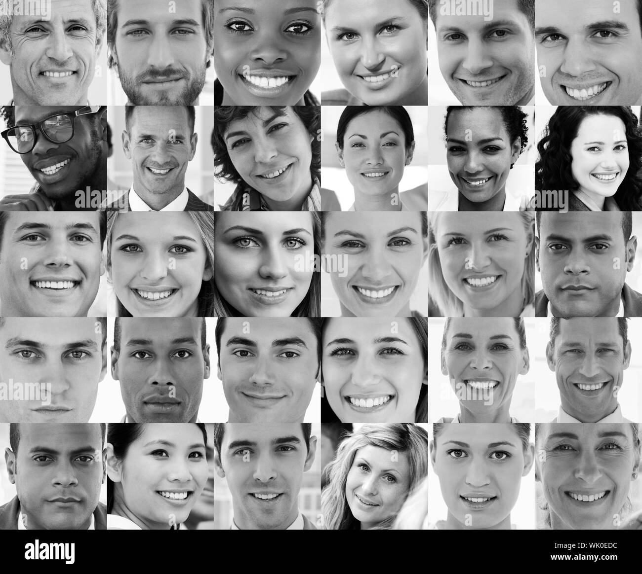 Girl smiling face profile Black and White Stock Photos & Images - Alamy