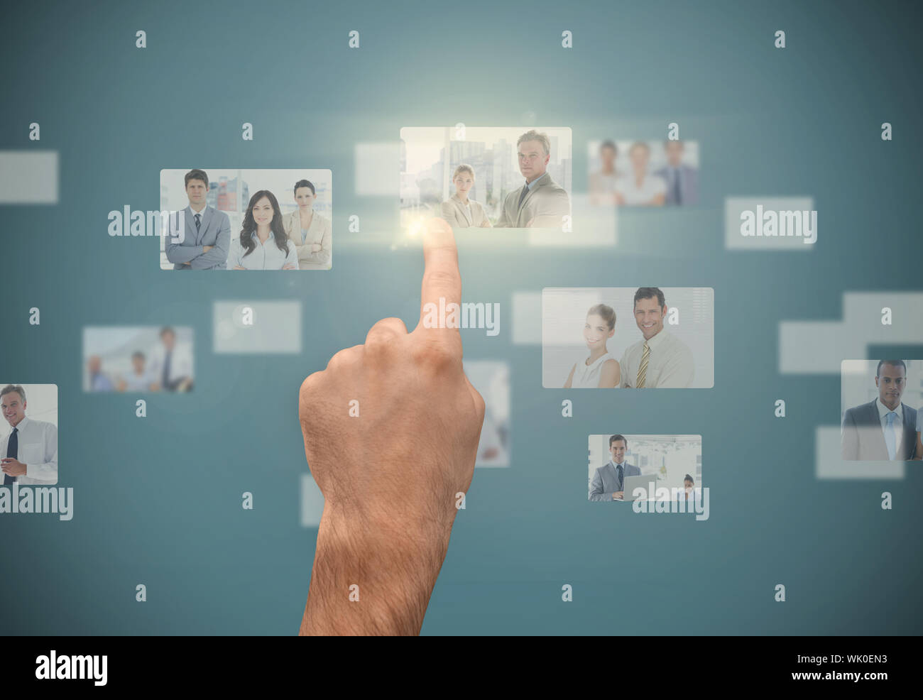 Male finger selecting digital interface Stock Photo - Alamy