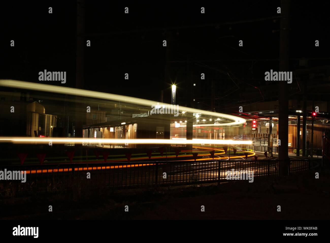Railroad track dark night hi-res stock photography and images - Alamy